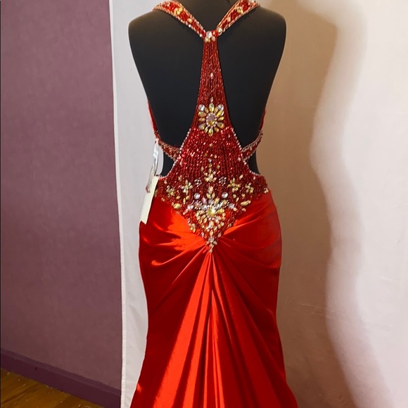 Panoply | Dresses | Red Open Back Prom Gown | Poshmark